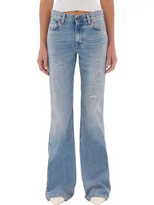 HAIKURE Flora Broken Flare Leg Jeans - Celestial