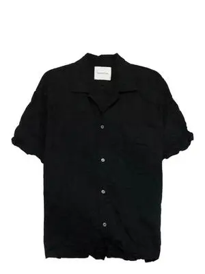 GONGDID DESIGN Textured Buttoned Shirt - Black