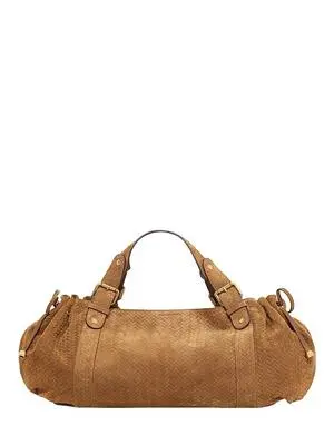 Gerard Darel 24H Suede Handbag Amber