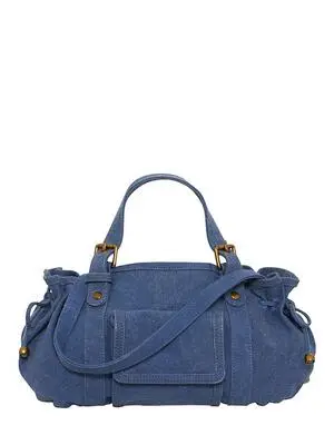 Gerard Darel 18h Denim Handbag - Blue