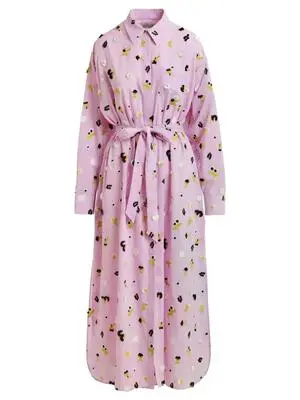 Essentiel Antwerp Floral Belted Midi Dress - Pink