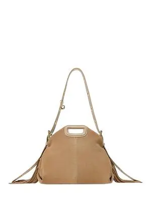 Maje Miss M Suede Bag - Cappucino