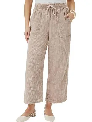 Splendid Ava Gauze Pants - Light Wicker