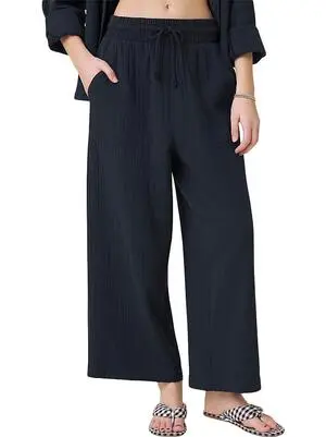 Splendid Ava Gauze Pants - Navy