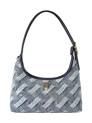 Kurt Geiger Woven Denim Shoulder Bag - Navy