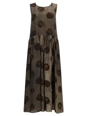 UMA WANG Adral Midi Dress - Brown