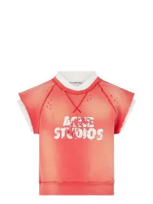 Acne Studios Fraiser Printed Cotton-jersey Sweatshirt - Red