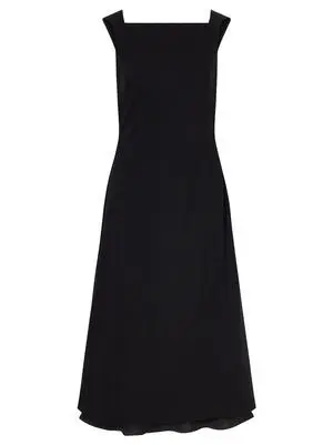 THE ROW Henna Wool Midi Dress - Black