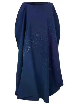 MARIA CALDERARA Splatter-print Dress - Blue
