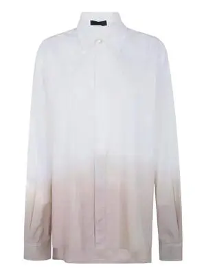 MARIA CALDERARA Dip-dye Effect Shirt - White