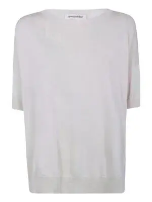 GENTRYPORTOFINO Short-sleeved Knitted Top - Neutrals