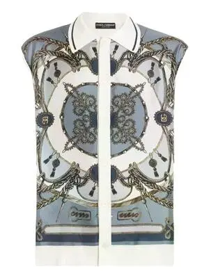 Dolce & Gabbana Silk And Cotton Shirt With Twill - White
