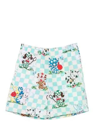 Kenzo Cartoon Print Elasticated Shorts - Blue