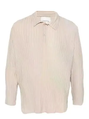 GONGDID DESIGN Textured Polo Shirt - Neutrals