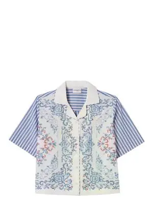 Claudie Pierlot Stripe-pattern Cotton Shirt - White