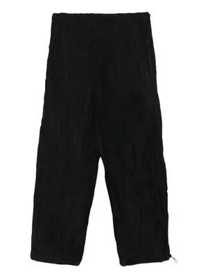 GONGDID DESIGN Wide-leg Trousers With Drawstring - Black