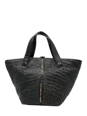 ALEXANDER SMITH Medium Lauren Leather Tote Bag - Black