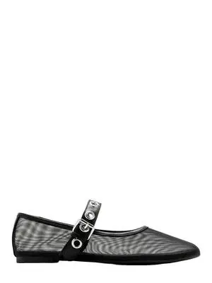 Senso Constance Eyelet-strap Ballet Flats - Black