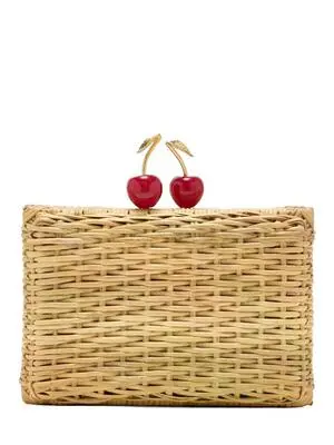 WAIWAI RIO Cherry Woven Clutch - Neutrals