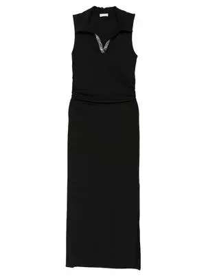 Liu Jo Crystal-embellished Midi Dress - Black