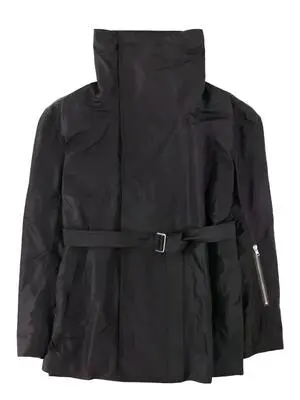 Rick Owens Dracucaban Belted Coat - Black