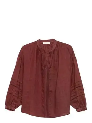JCSOPHIE Leslie Perforated Blouse - Brown