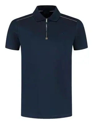 Paul & Shark Zipped Polo Shirt - Blue