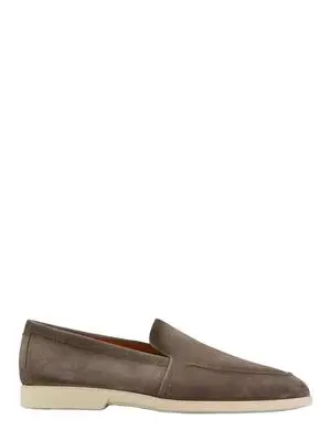 Santoni Panelled Loafers - Brown