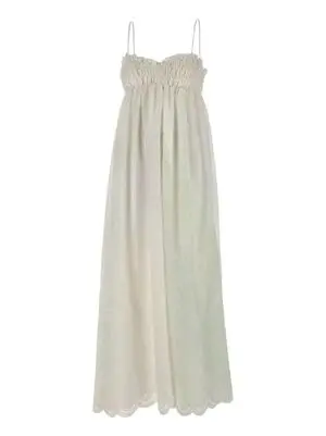 Faithfull The Brand Etta Ruffled A-line Dress - Neutrals
