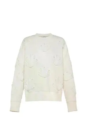 FORTE_FORTE Lunamaris Embroidered Sweatshirt - Neutrals