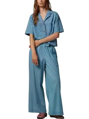 PAUL SMITH Elasticated Wide Leg Trousers