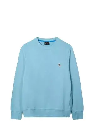 Paul Smith Zebra-motif Crew-neck Sweatshirt - Blue