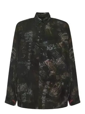 Balenciaga Printed Shirt - Black