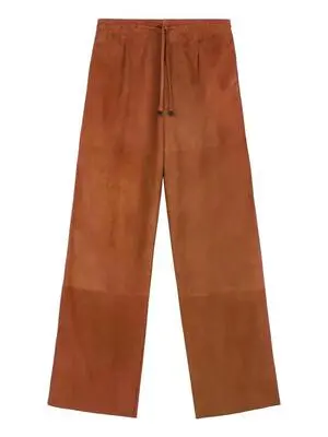 TOD'S Leather Trousers - Orange