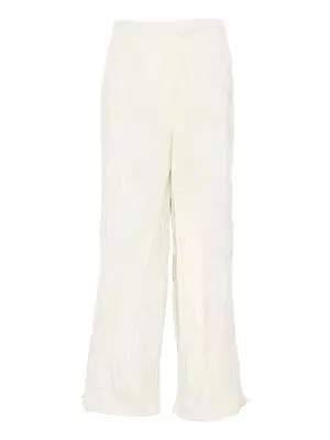 GONGDID DESIGN Textured Straight-leg Trousers - Neutrals