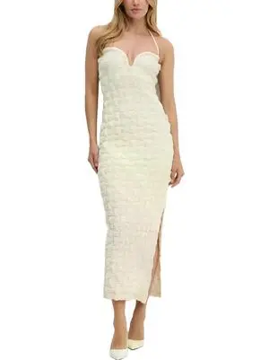 Nanushka Textured Halterneck Dress - Neutrals