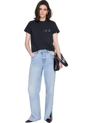 ANINE BING Shelley 'i See You I Love You' Tee - Black