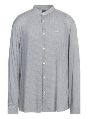 Armani Exchange Man Shirt Light Grey Size S Viscose Light Grey