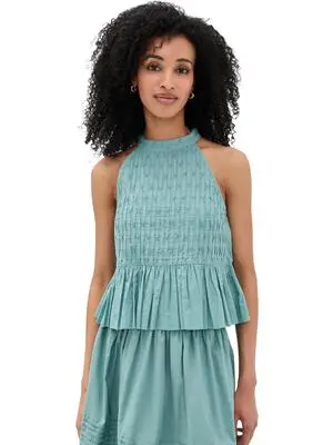 Sea Ramie Tank Top - Blue