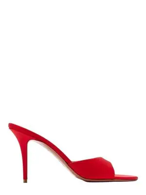 Amina Muaddi Elodie Slippers - Red