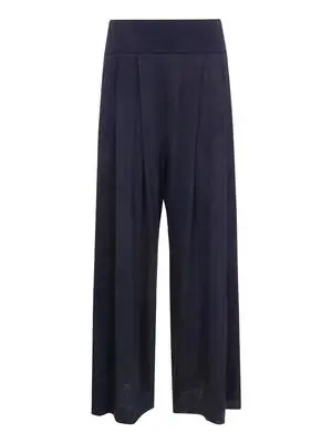 Labo.art Pleated Wide Leg Trousers - Blue