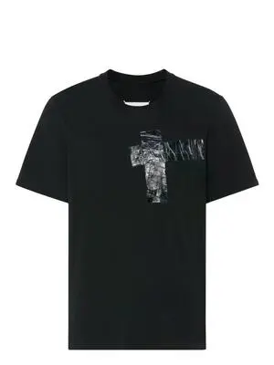 MAISON MARGIELA Taped Pocket Jersey T-shirt - Black