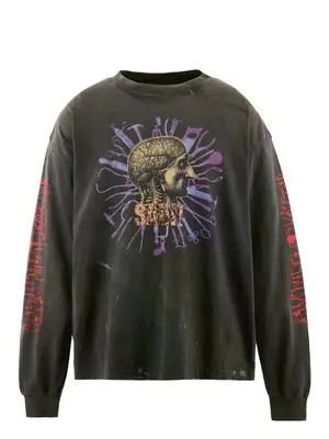 SAINT MXXXXXX Long-sleeve Printed T-shirt - Grey