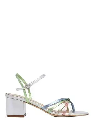 Cinq À Sept Nicole Block-heel Sandals - Silver