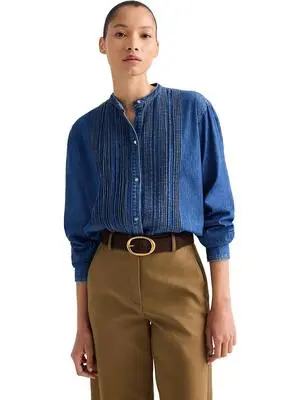 TWP Pintuck Denim Shirting Shirt - Paris