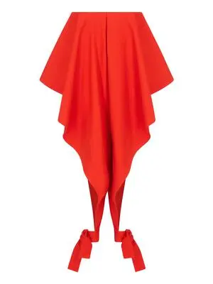 Alaïa Paneled Cotton Pants Orange