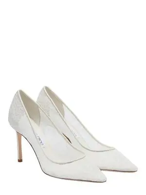 JIMMY CHOO Romy Lace Pumps - White
