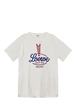Loewe Logo Cotton T-shirt - White
