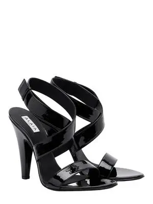 Alaïa Cone Patent Leather Sandals - Black