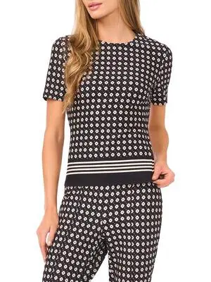 Ted Baker London Geo Print Knit Top - Rich Black